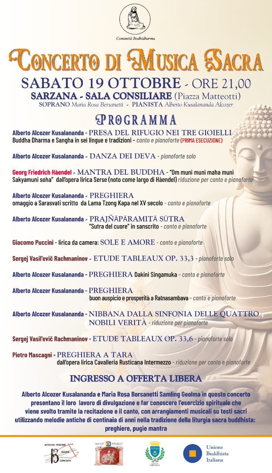 CONCERTO DI MUSICA SACRA BUDDHISTA – www.mariarosabersanetti.com